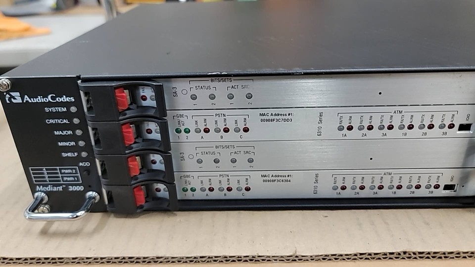 AudioCodes Mediant 3000 VoIP Gateway MEDIANT3K/IPMEDIA3K-HW w/ Boards ...