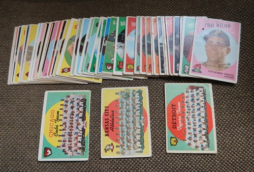 1959 Topps Baseball 50 Cards Lot - Poor Condition | eBay
