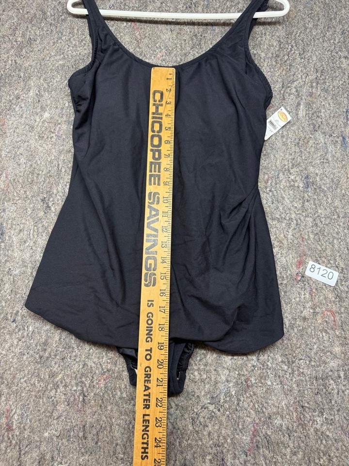 Talbots Swim Suit Dress One Piece Black Size 14 NWT Made in USA | eBay