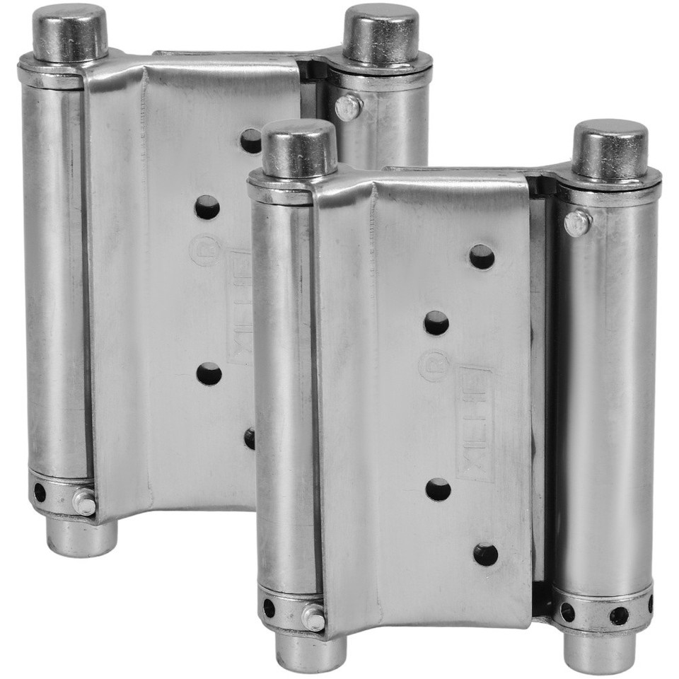 2 Pcs Spring Loaded Hinges Garden Gate Automatic Closing Heavy Duty ...