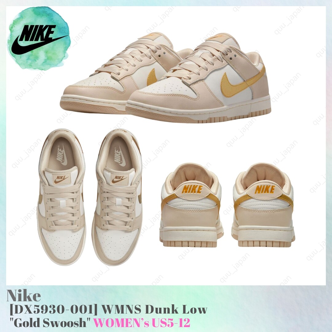 Nike WMNS Dunk Low Gold Swoosh DX5930-001 Women's US5-12 NEW | eBay