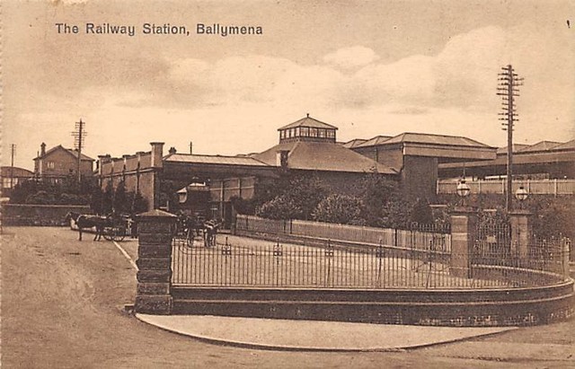 BALLYMENA, COUNTY ANTRIM, N. IRELAND ~ RAILROAD STATION ~ c. 1904-14 | eBay