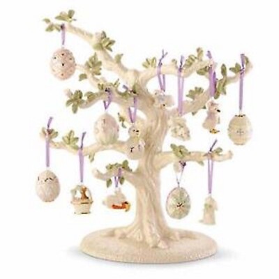 Lenox Easter Miniature Tree with 12 Ornaments Set Eggs Bunny Lamb Chick ...