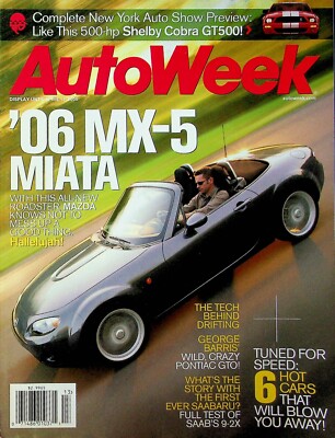 Autoweek Magazine '06 MX-5 Miata & George Barris March 28 2005 042623R ...