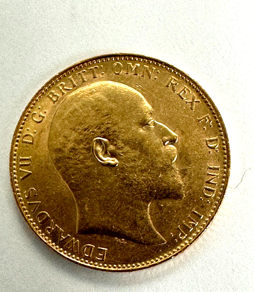 1909 Edward VII Great Britain Full Soverein 22K Gold 7.9g Coin | eBay