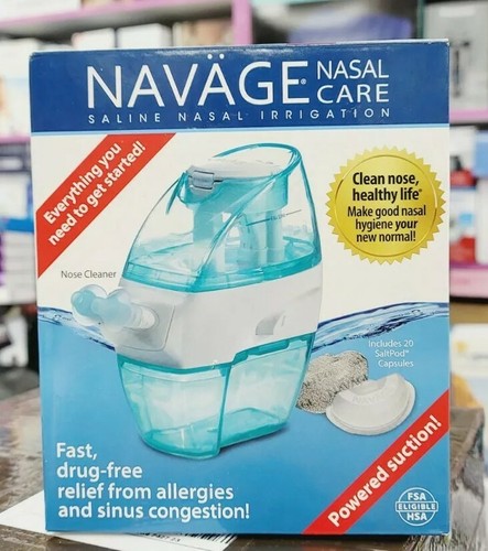 NAVAGE Nasal Care Saline Nasal Irrigation Powered Suction NEW IN SEALED ...
