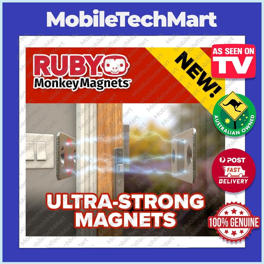 RUBY MONKEY MAGNETS As Seen On TV Adhesive Magnets Keep Doors & Drawers ...