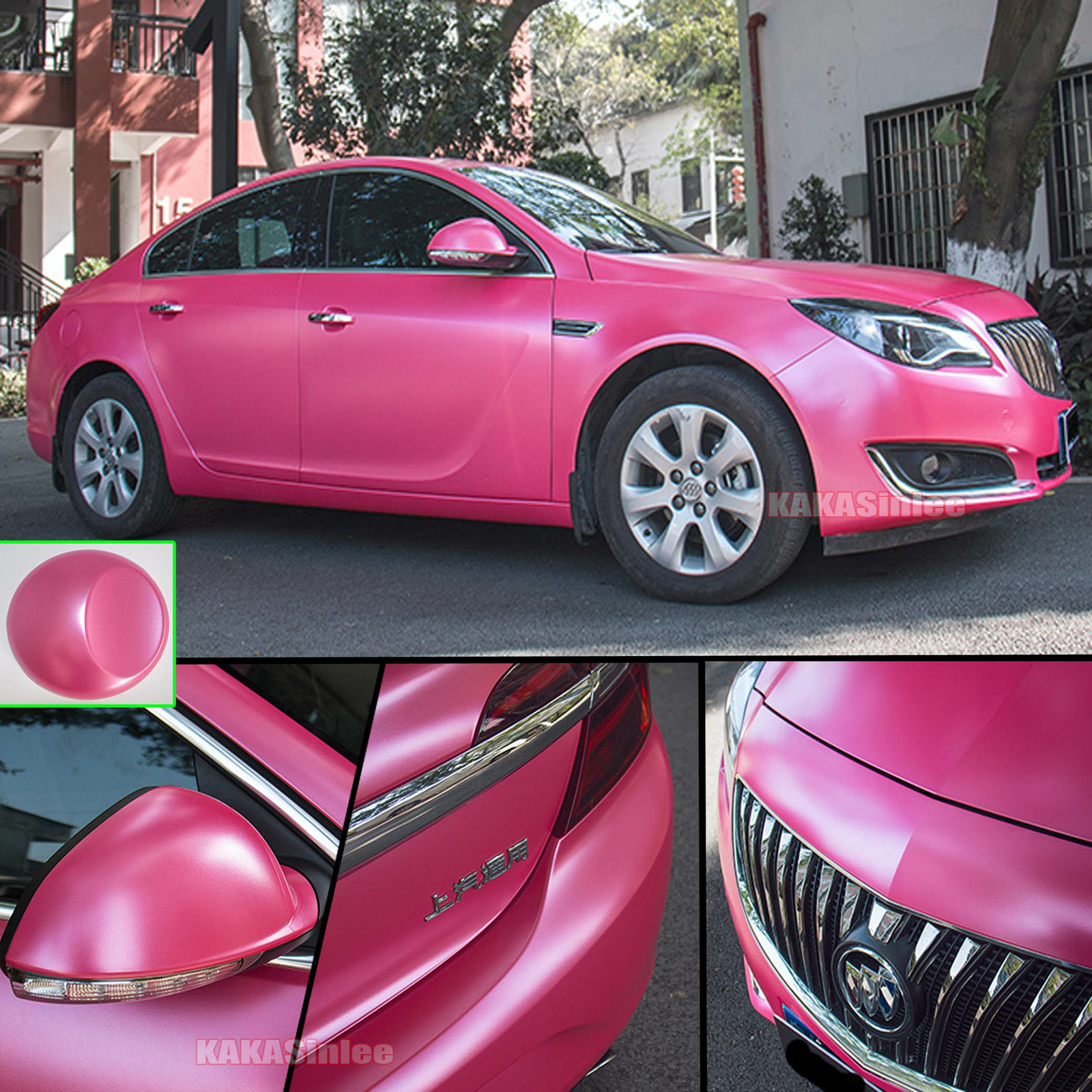 Entire Car Truck Wrap Pearl Metal Sparkle Chrome Vinyl Sticker Pink ...