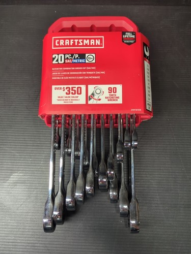 Craftsman 20 Pc SAE/Metric Ratcheting Wrench Set CMMT87220 NEW | eBay