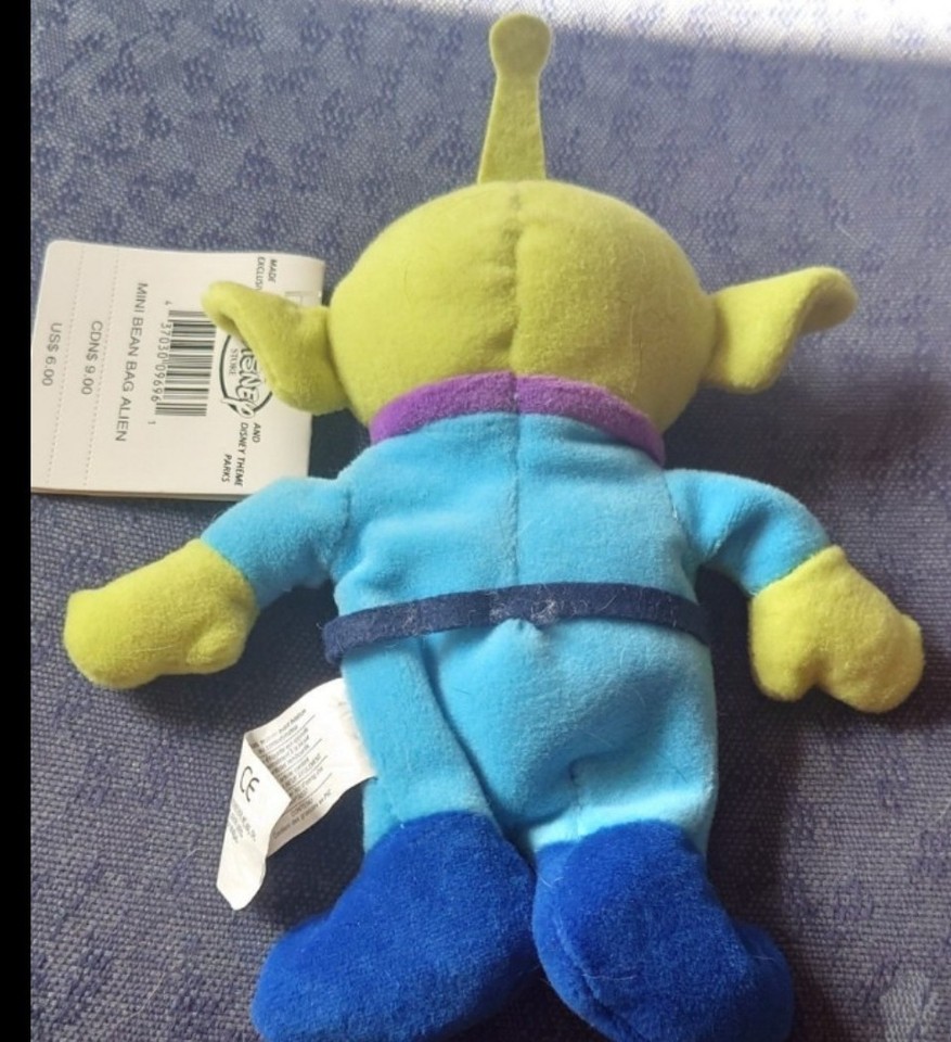 Disney Store Toy Story Movie Character Green Alien Mini Bean Bag Plush ...