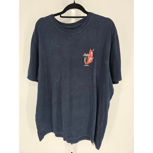 Sullen Art Co Mens Sz XXL Short Sleeve T Shirt Pinup Girl Sailing Blue ...