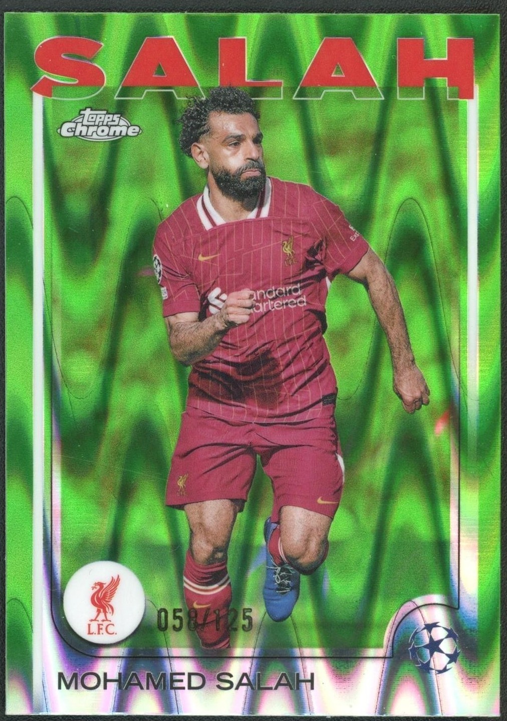 2024-25 Topps Chrome Uefa Club Competitions - Mohamed Salah #87 Neon ...