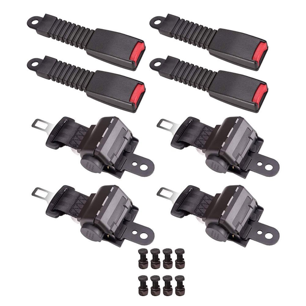 4 Sets Seat Belts 42 Lap Set Retractable For EZGO/Yamaha/Club Car Golf ...