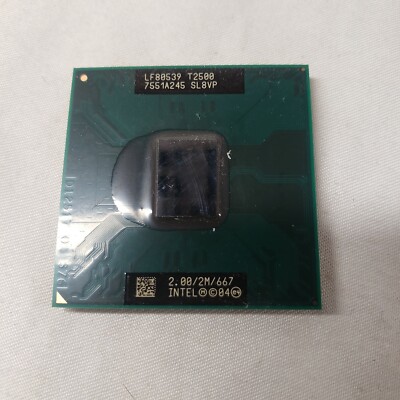 New pull Intel Core 2 Duo T2500 Socket M 2.00/2M/667 T2500 SL8VP CPU | eBay
