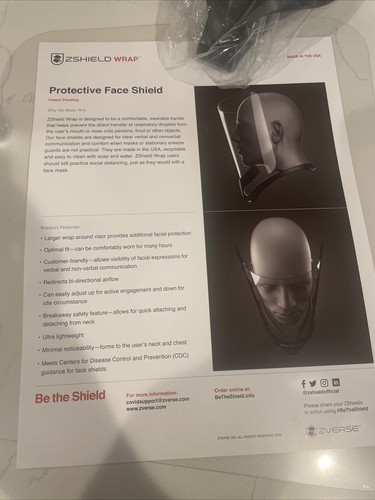 ZShield Wrap Protective Face Shield | eBay