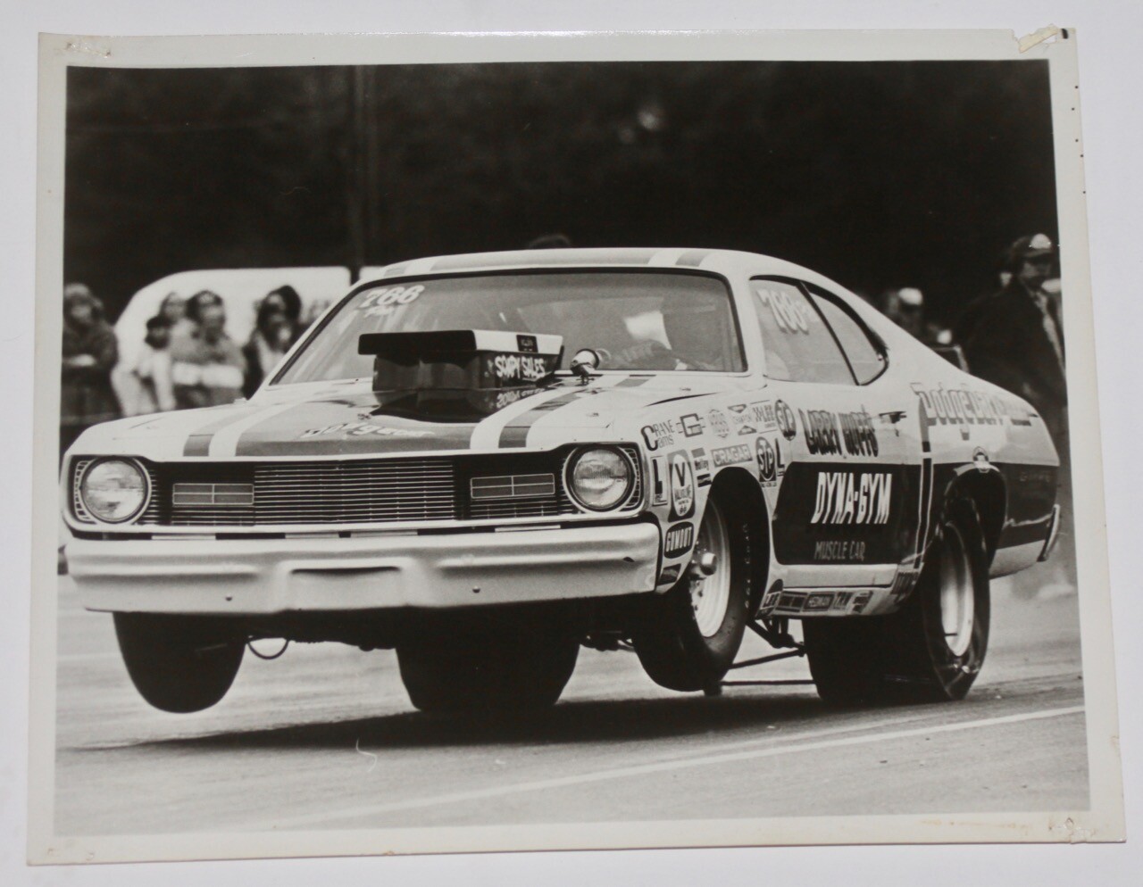 Vtg 1970's LARRY HUFF "Dyna Gym" Dodge Dart Funny Car NHRA 8x10 Press ...