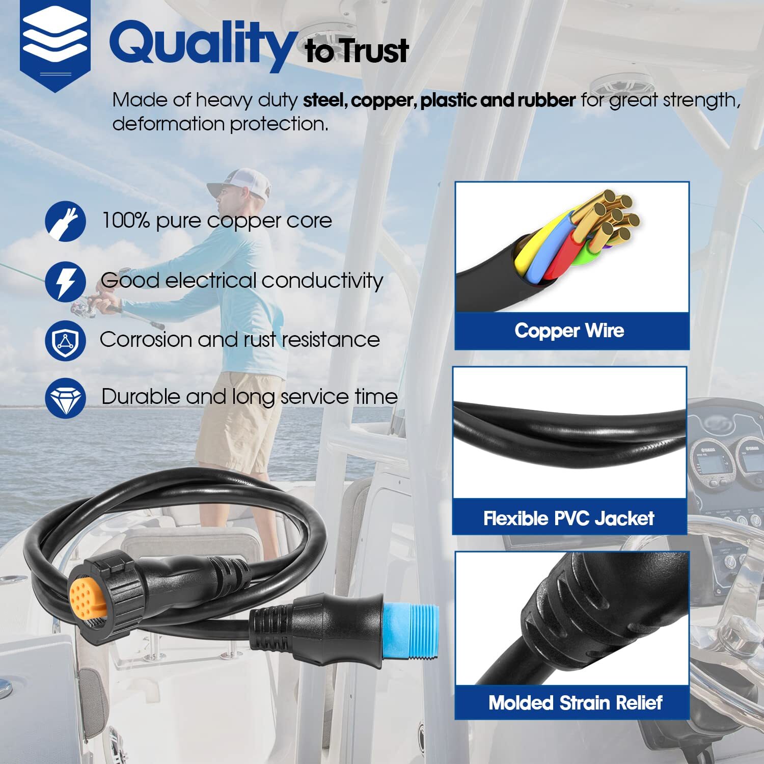 010-12122-10 for Garmin 8-Pin Transducer to 12-Pin Sounder Adapter ...