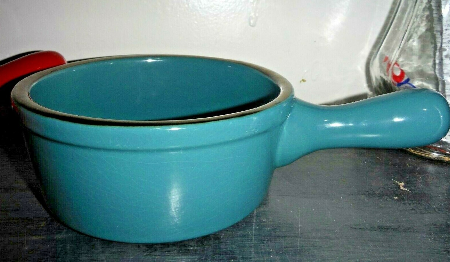 New Stoneware Small Handled Pot Soup Saucepan, Microwave, Oven, Freezer ...