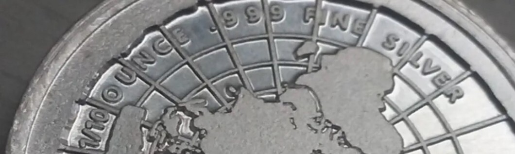 .999 Silver ONE HOUR COIN -Gleason World Map- 1 TENTH OUNCE 1/10th oz ...