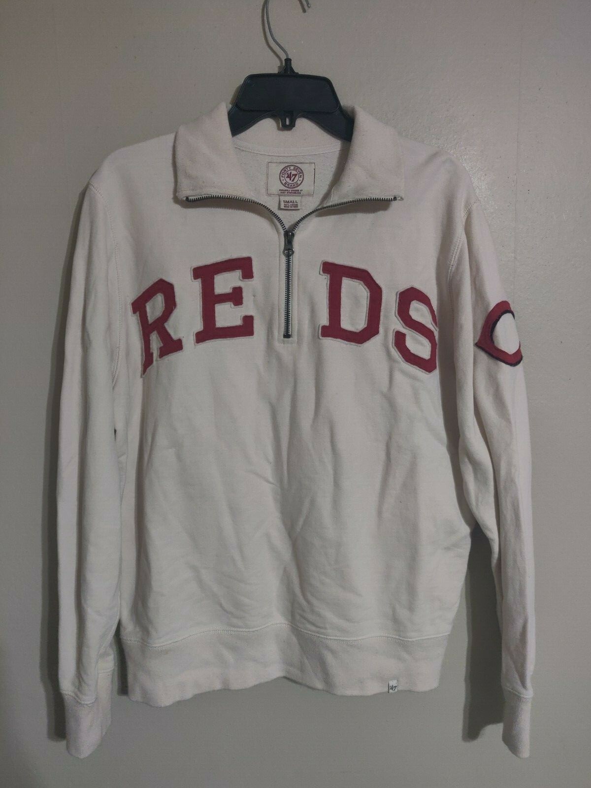 Cincinnati Reds MLB Baseball Vintage '47 1/4 Zip Pull Over Sweatshirt ...