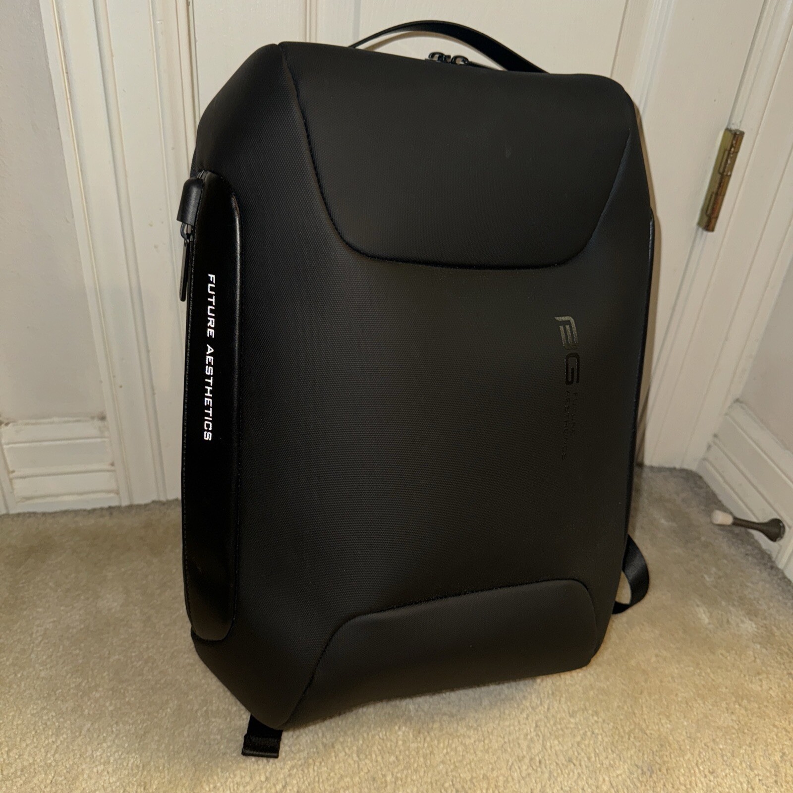 External Frame Oxford Black Cool Backpack Laptop - Gem