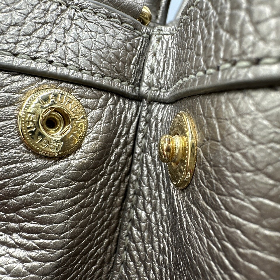 RLL Ralph Lauren Fairfield City Shopper Shoulder Metallic Satchel ...