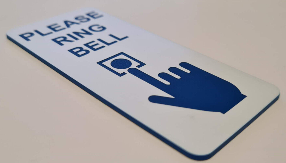 Please Ring Bell Sign Plaque Door Doorbell Buzzer Push Button Intercom ...