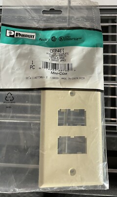 Panduit CFP4EI 4-Port Electric Ivory Mini-Com Faceplate Box of 10 | eBay
