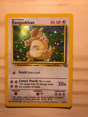Pokemon card - Holographic Kangaskhan 1998 | eBay Australia