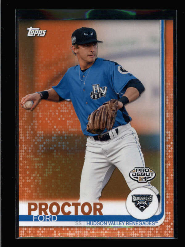 FORD PROCTOR 2019 TOPPS PRO DEUBT #179 ROOKIE ORANGE PARALLEL #19/25 ...