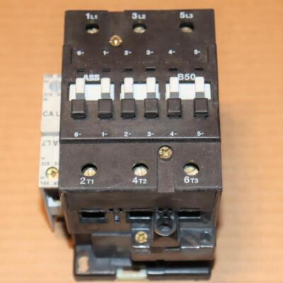 One ABB B50 B50C-* Contactor with CAL&-11 Aux Contact 24VAC Coil | eBay