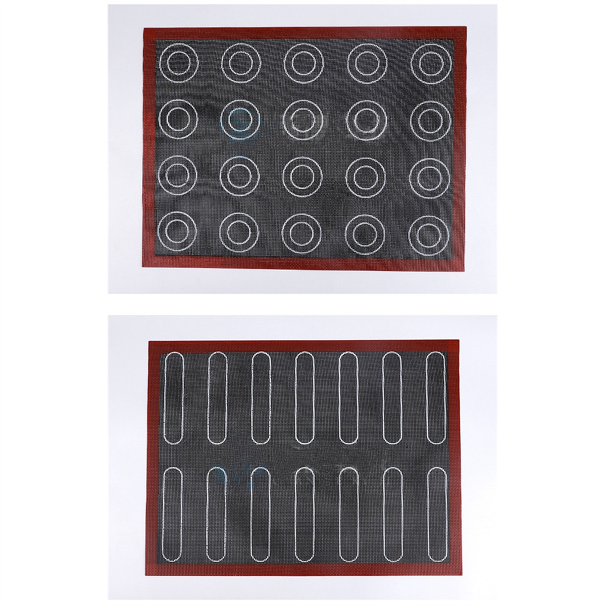 Silicone 30x40 cm Reversible Printed Macaron Puff Baking Mat Non ...