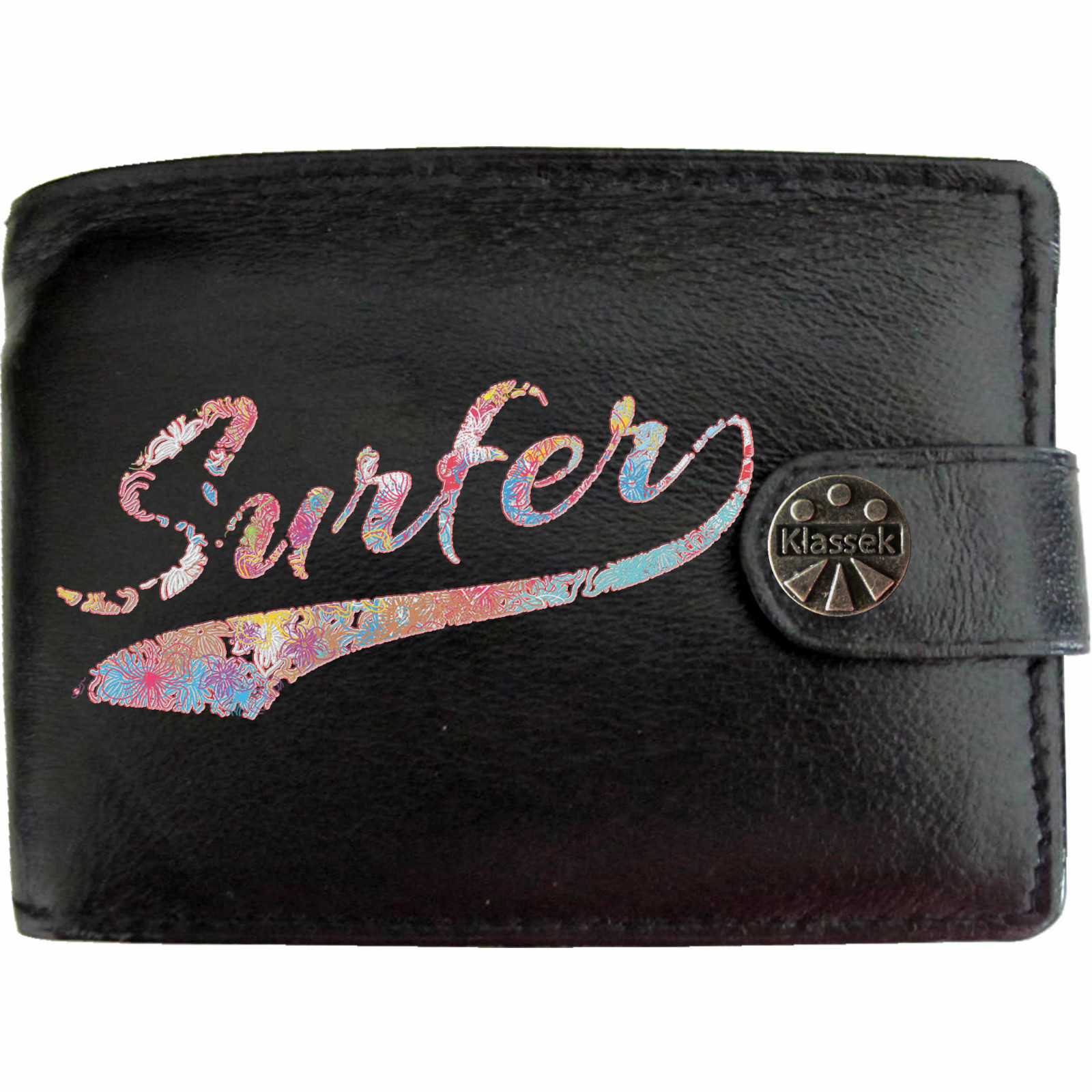 Surfing Wallet Surfer Surf Surfs Up Leather beach Men's Gift Tin RFID ...