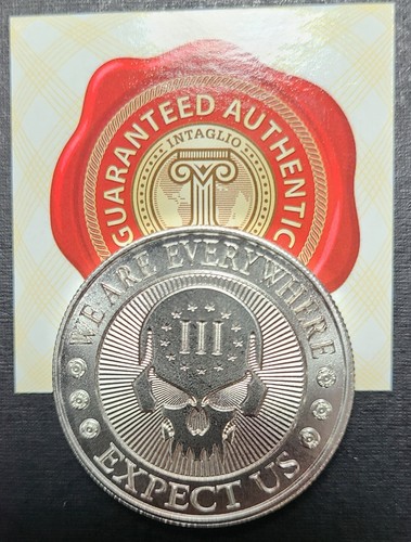 Intaglio Militaria MMXXII Deuce Four Skull BU UHR 2 oz .999 Silver ...