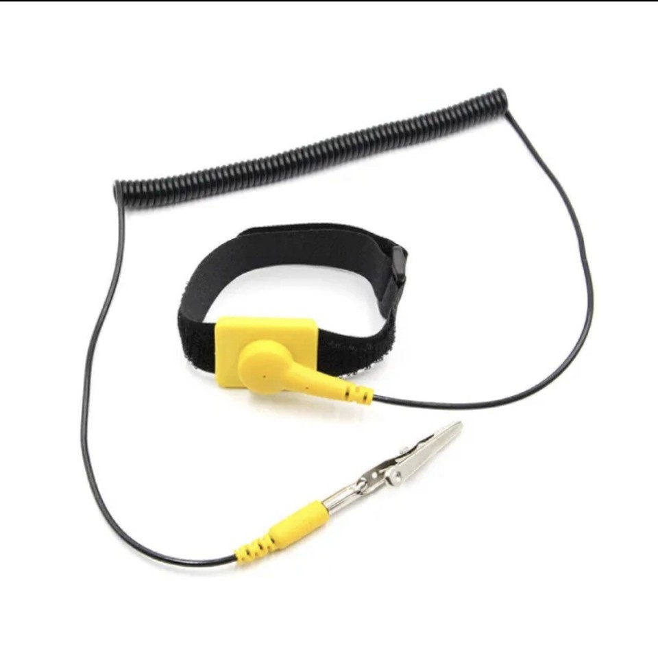 2 ANTI-STATIC ESD WRIST STRAP BAND EARTHING GROUNDING BRACELET LONG ...