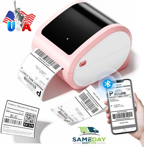 Bluetooth Thermal Shipping Label Printer No INK 4x6 For Amazon eBay ...