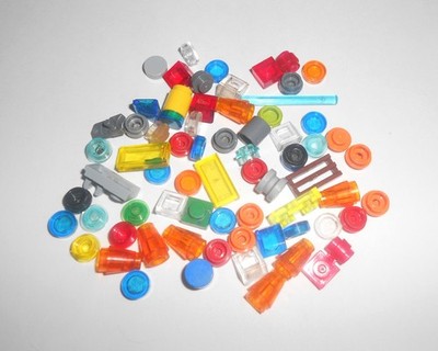 Lego small bag of single hole caps/ buttons, translucent /regular | eBay