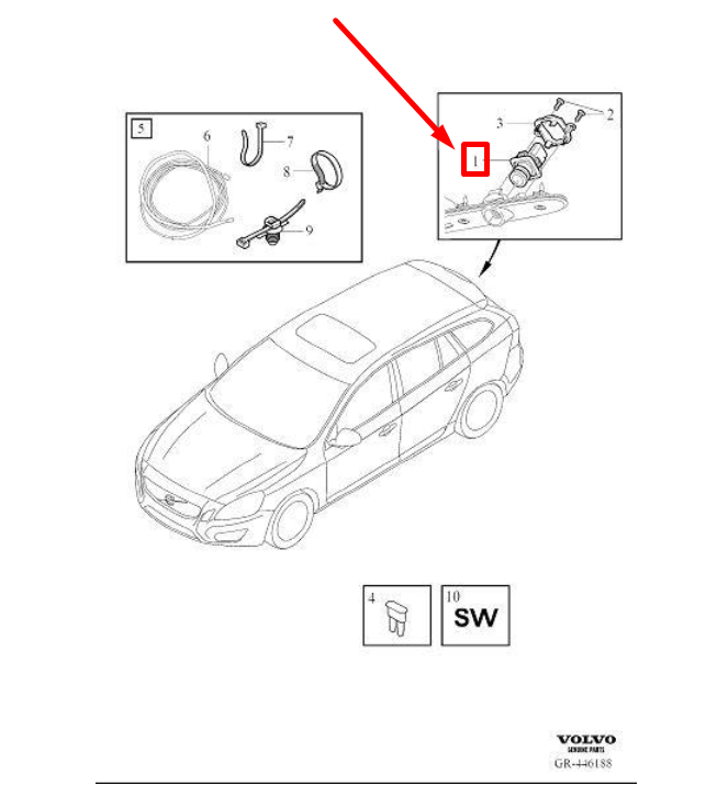 VOLVO S60 MK2 Rear Park Assist Camera 31434897 NEW GENUINE | eBay