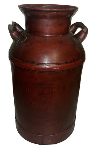 Antique Steel Dairy Farm Milk Jug Cream Can Rustic Litchfield IL ...