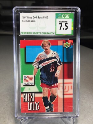 1997 Upper Deck Bandai MLS Alexi Lalas #33 - CSG 7.5 - New England ...