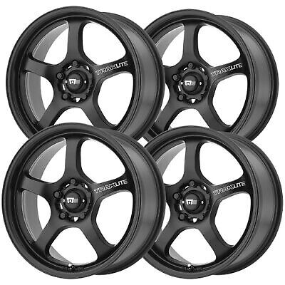 (Set of 4) Motegi MR131 17x8 5x4.5" +40mm Satin Black Wheels Rims 17 ...