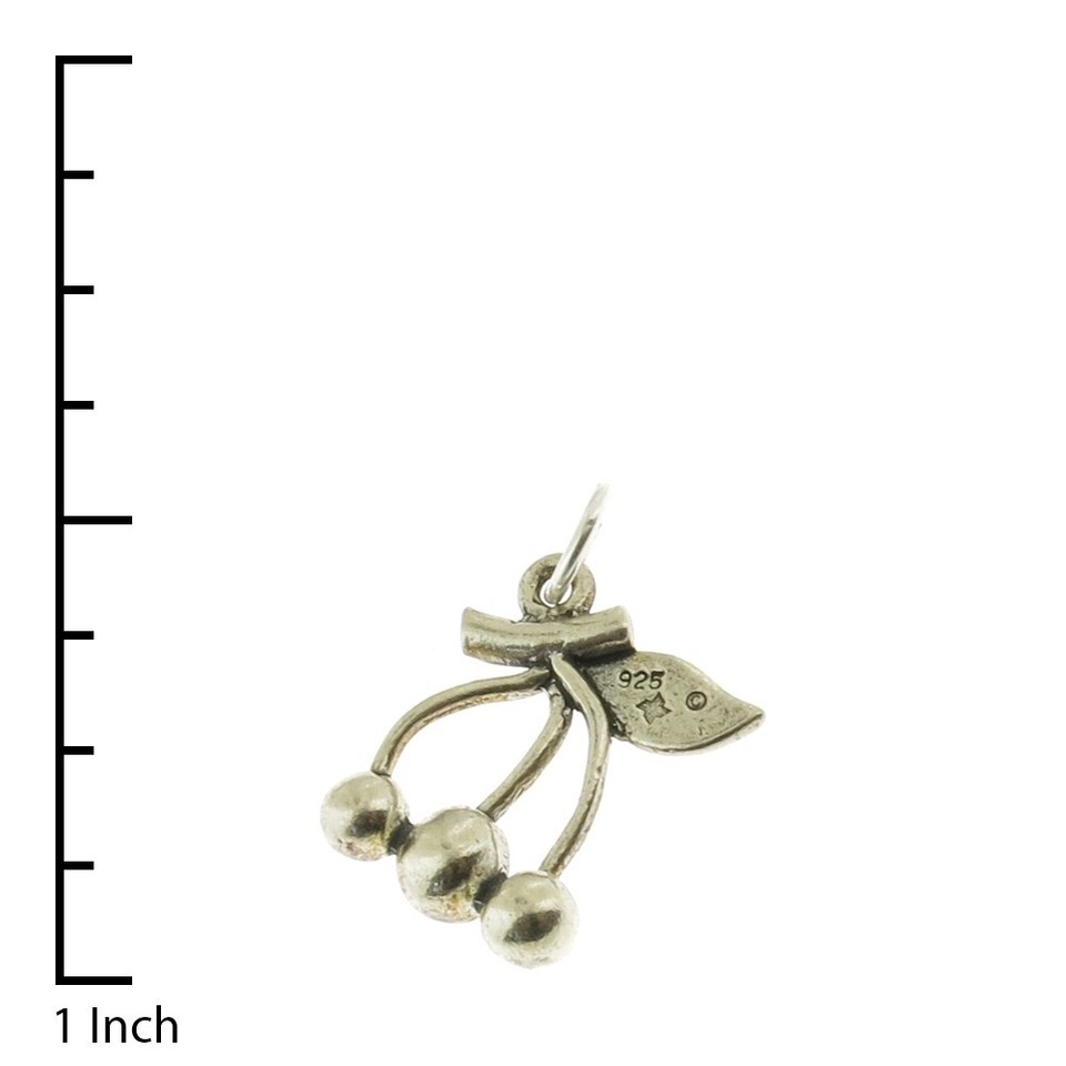 925 Sterling Silver Cherries Charm Made in USA | eBay