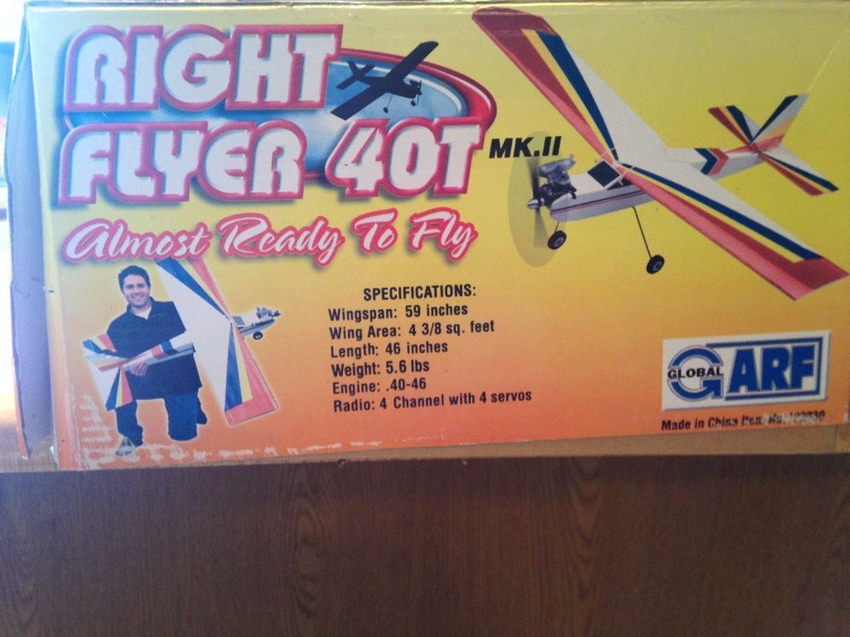 Global Hobbies Right Flyer 40T MK.II RC Airplane ARF Kit. | eBay