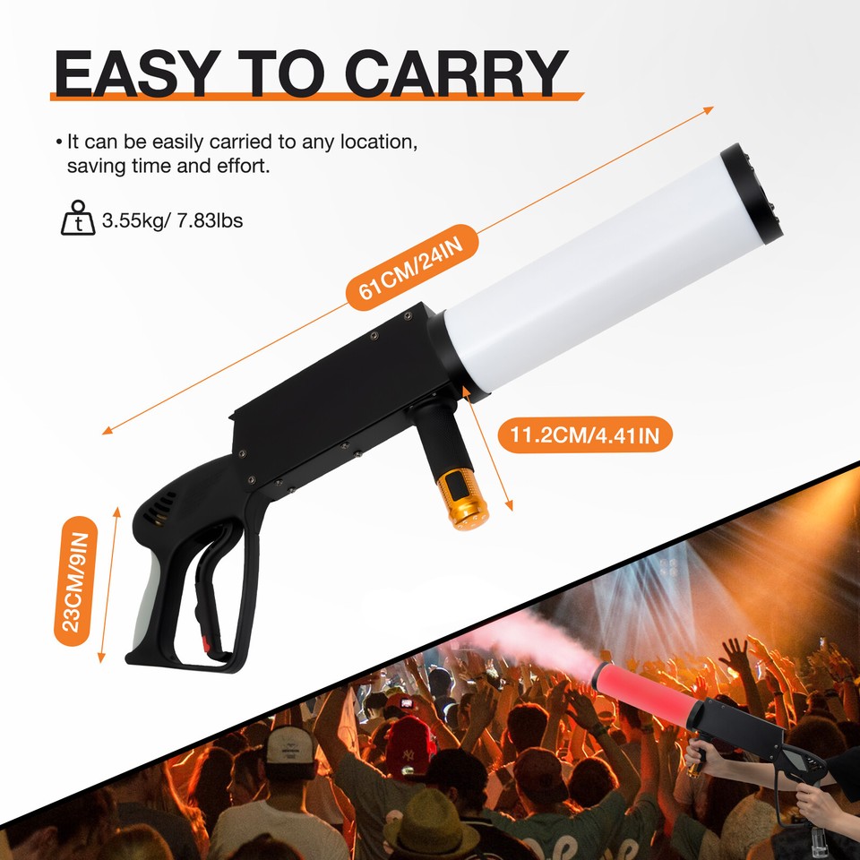 LED CO2 Gun LED Confetti Cannon Machine CO2 Jet Stage Event For Party ...