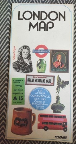 London Attractions Street Map Fold-out 1975 | eBay Australia