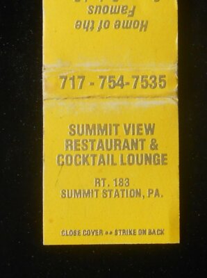 1970s? Summit View Restaurant & Cocktail Lounge Rt. 183 Summit Station ...