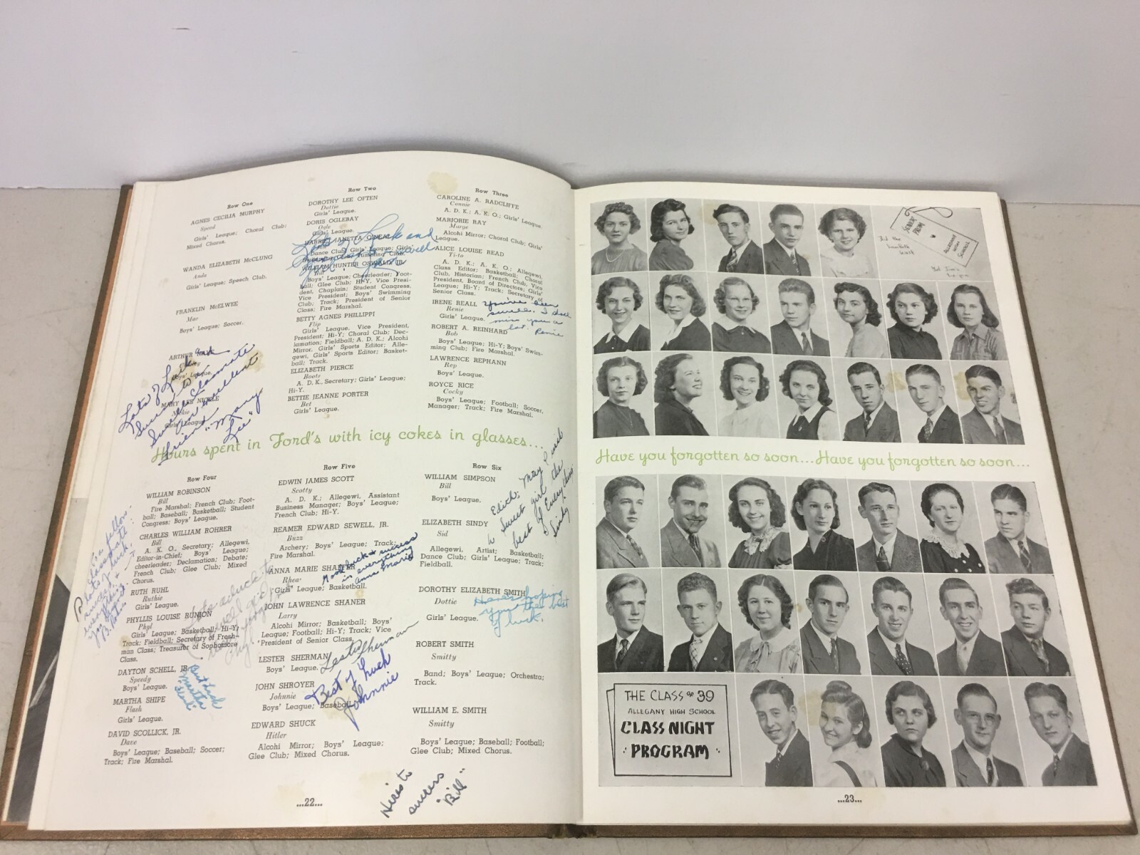 The Allegewi 1939 Allegheny High School Cumberland Maryland MD Yearbook ...