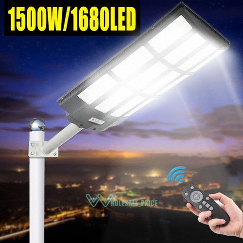 Outdoor Solar Street Light Motion Sensor Lamp Commercial Dusk To Dawn ...