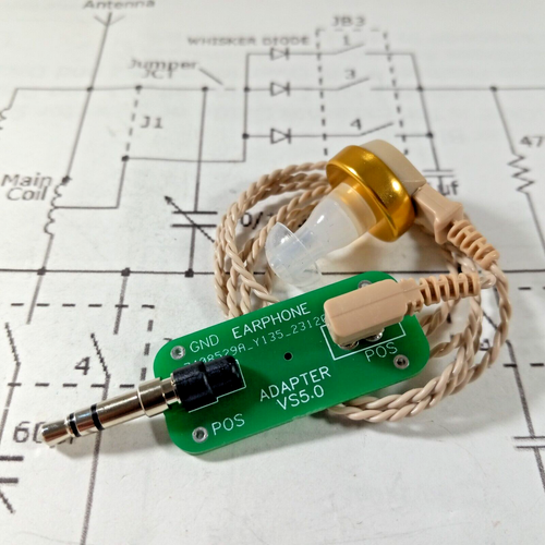 Crystal Radio Higher Impedance Earphone Wide Frequency with Integral ...