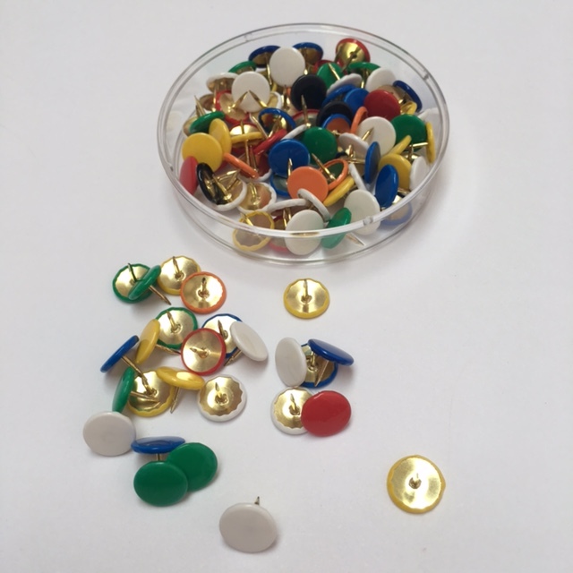 Coloured Drawing Pins 16 Colour Options & Assorted Thumb Tacks 9.5mm ...